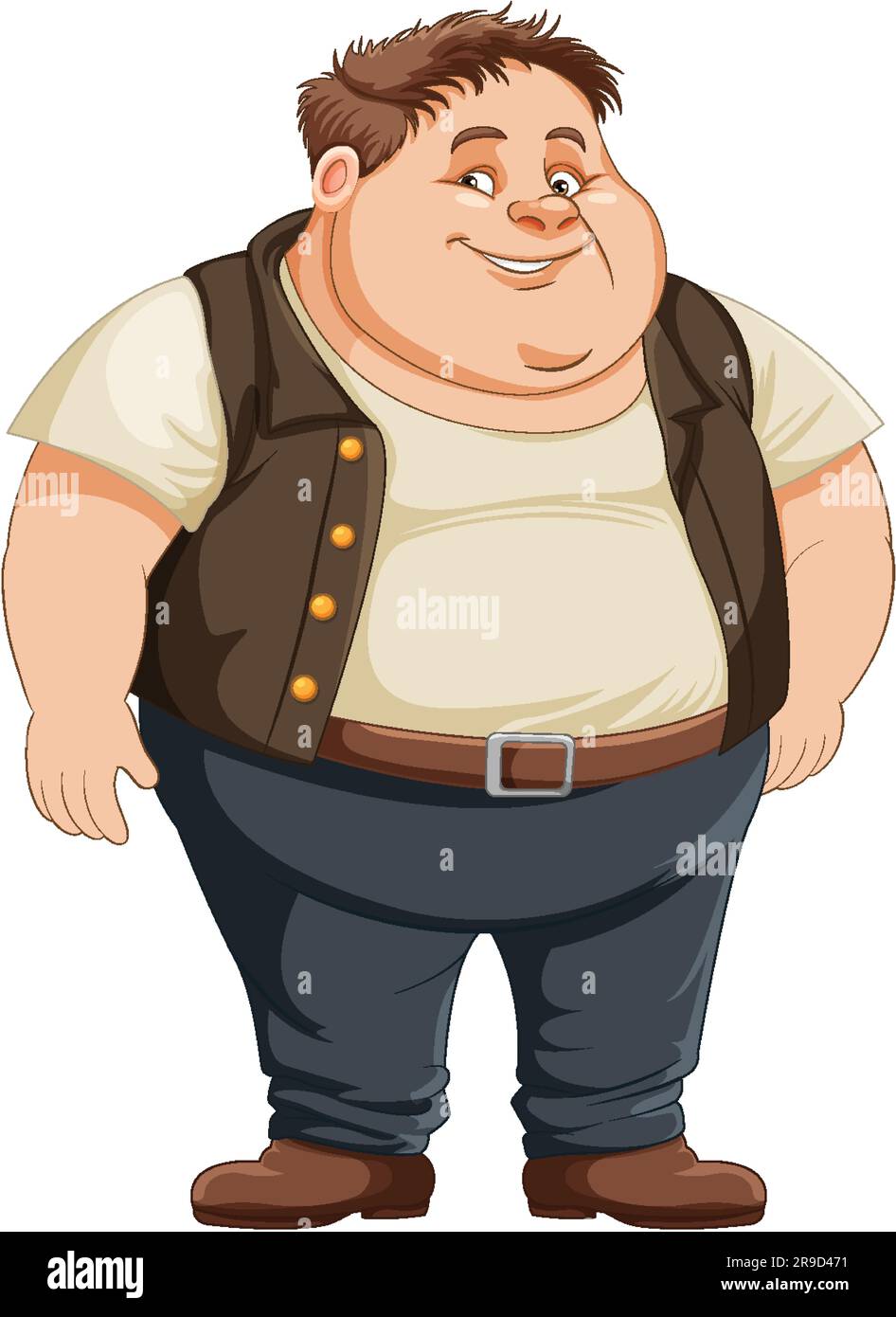 Fat male cartoon character illustration Stock Vector Image & Art - Alamy