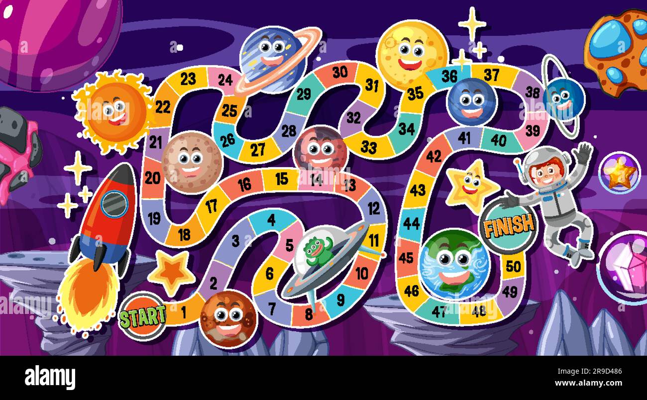 Simple board game for children template illustration Stock Vector Image ...
