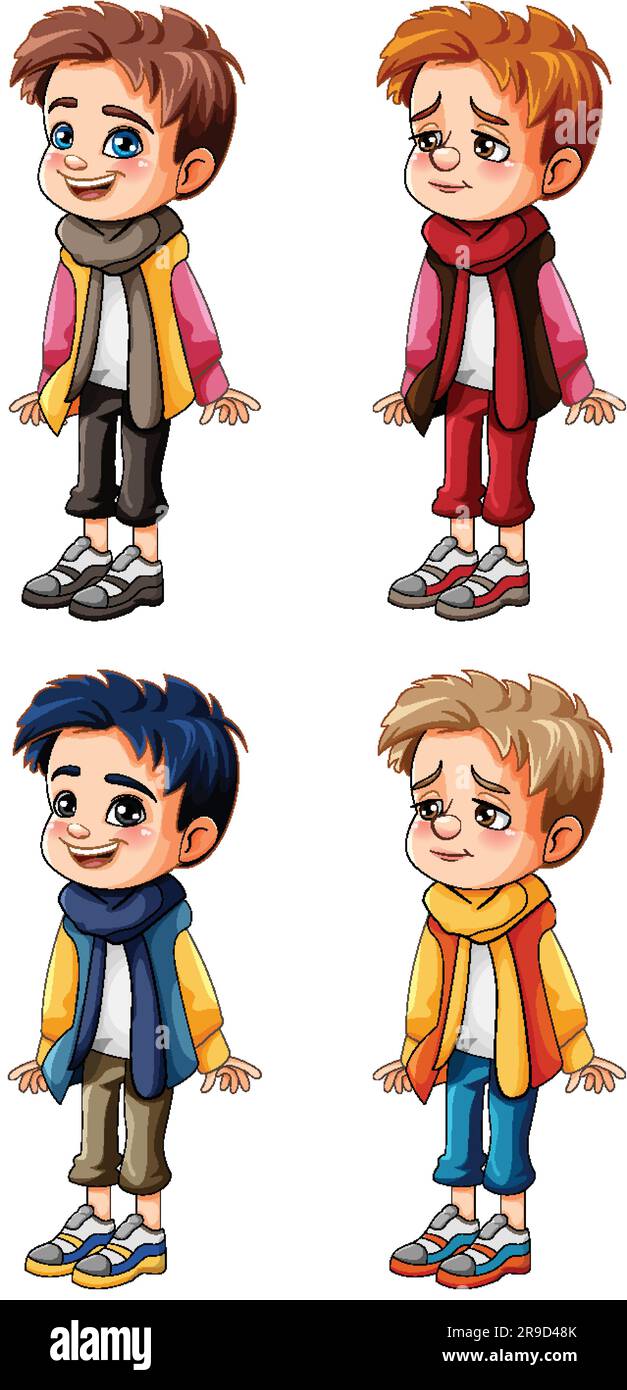 Cute boy cartoon character illustration Stock Vector Image & Art - Alamy