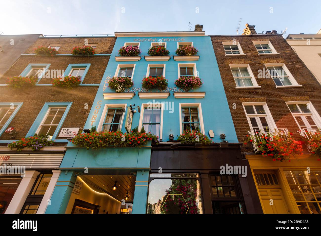 Brewer street colorful building in Soho London Stock Photo - Alamy