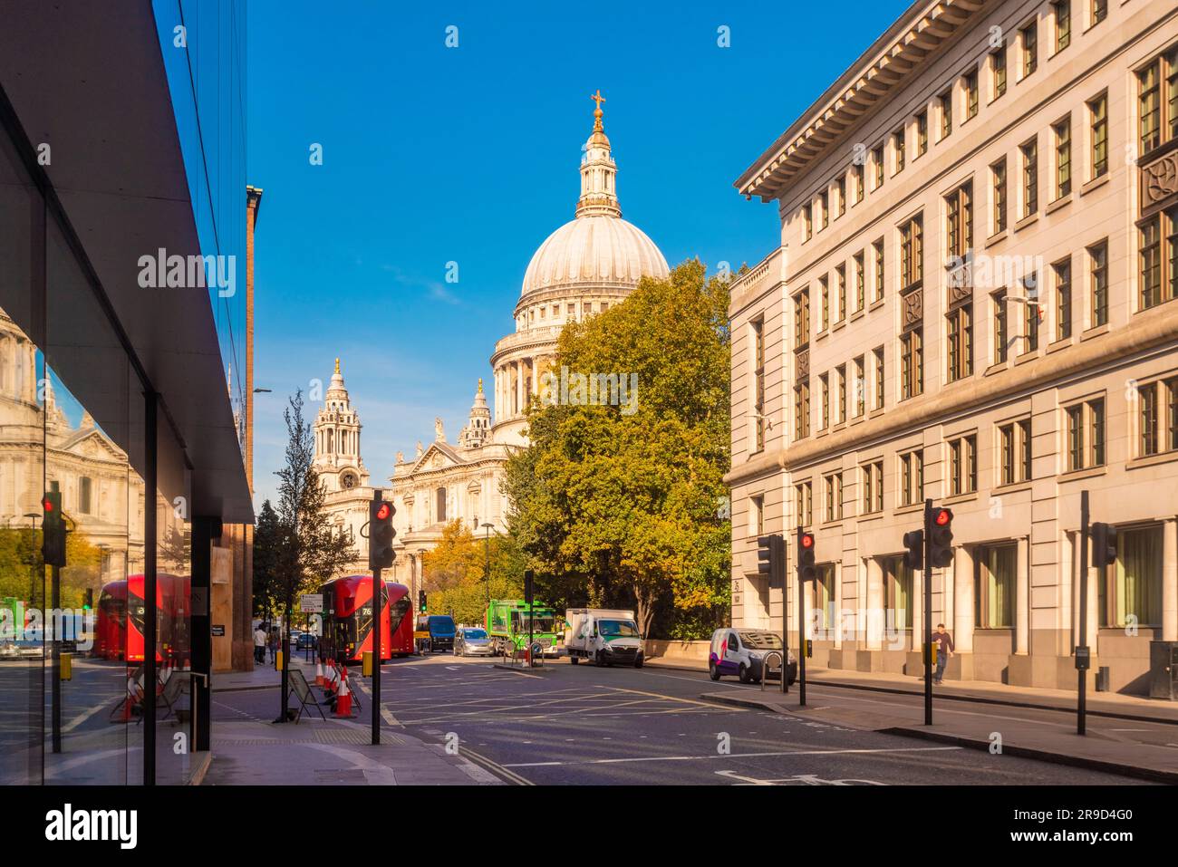 Cannon street with St pauls Cathedral Stock Photo - Alamy