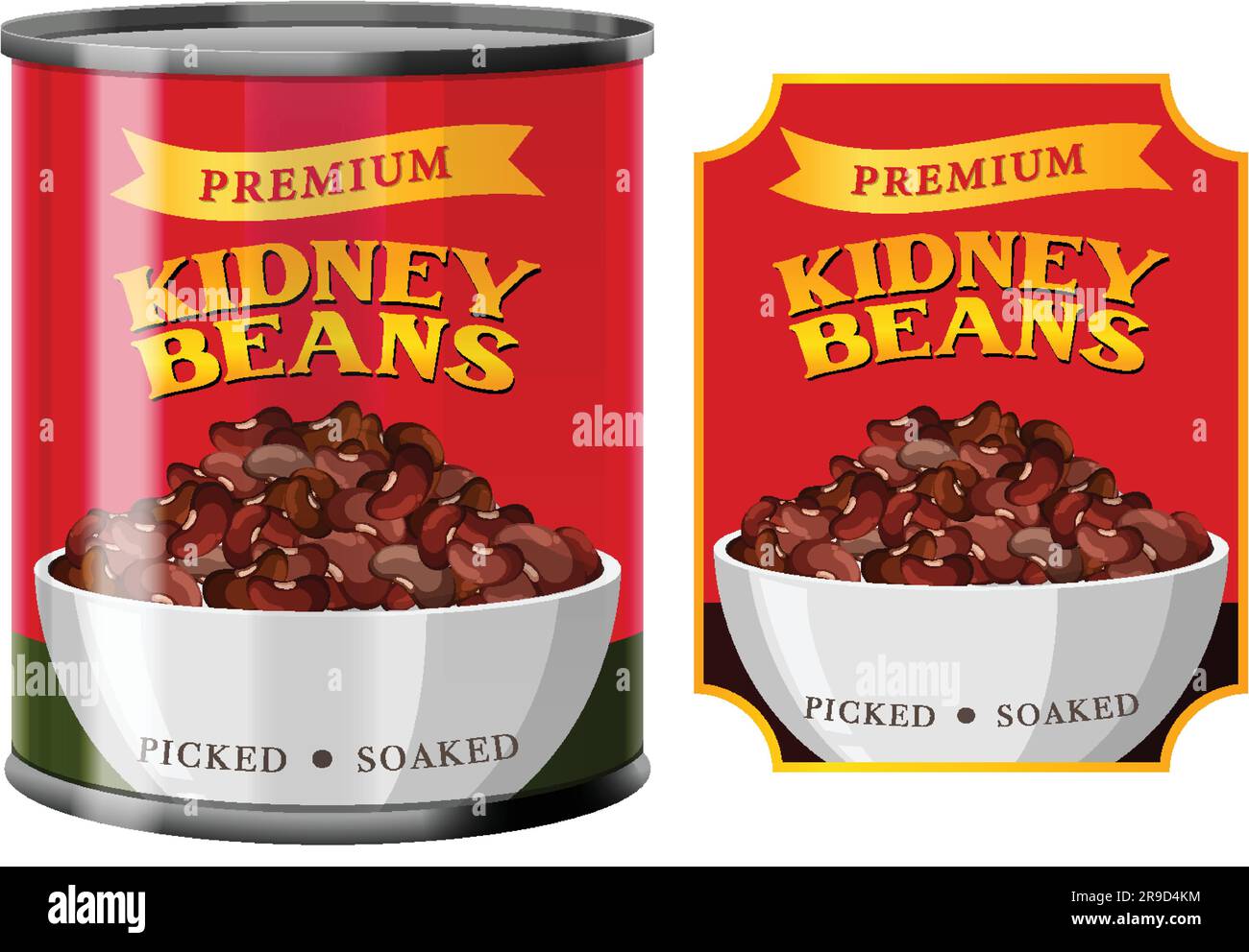 Canned kidney beans Stock Vector Images - Alamy