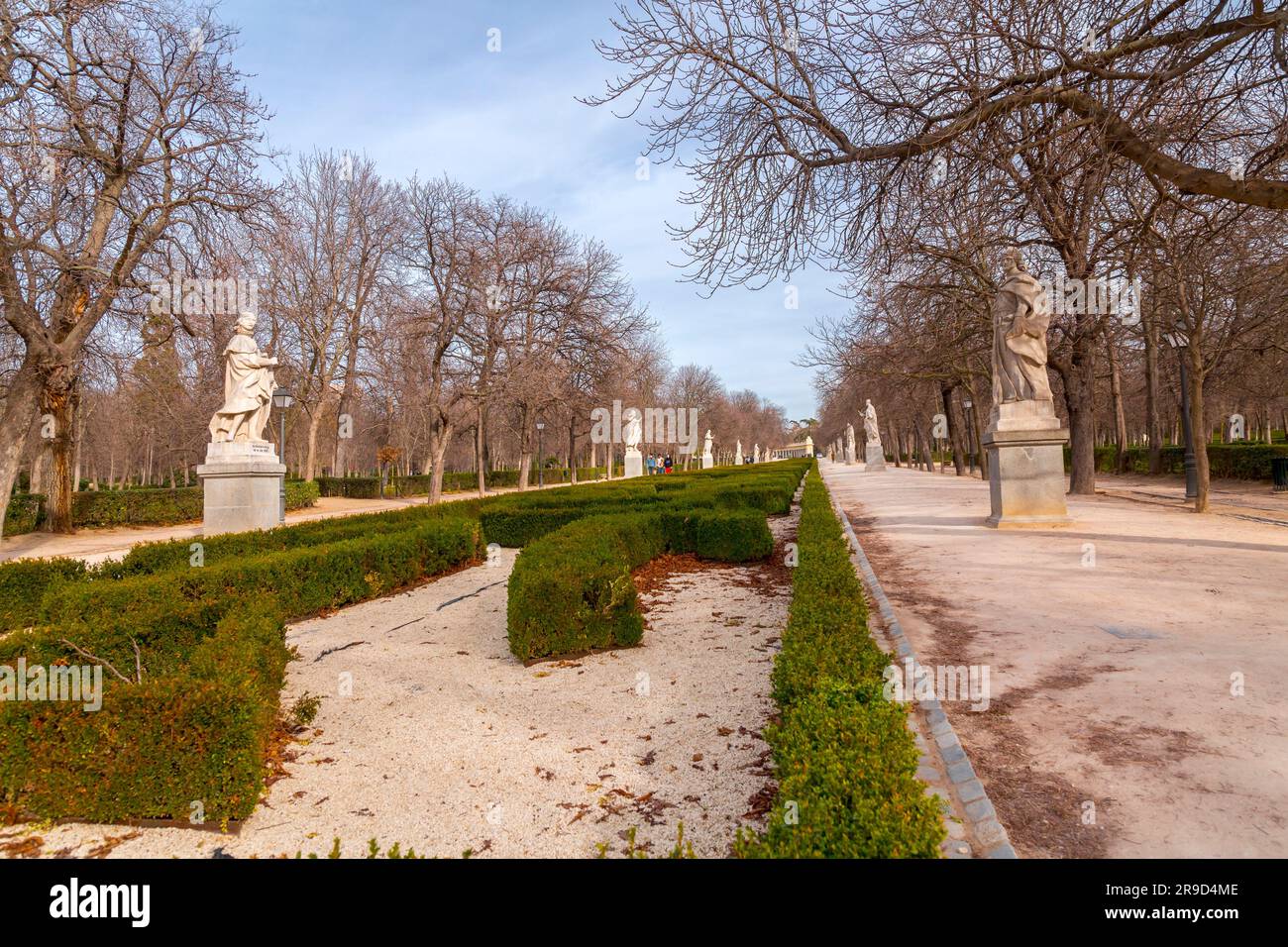 Madrid, Spain - FEB 16, 2022: Nature scene and landscape in the Retiro ...