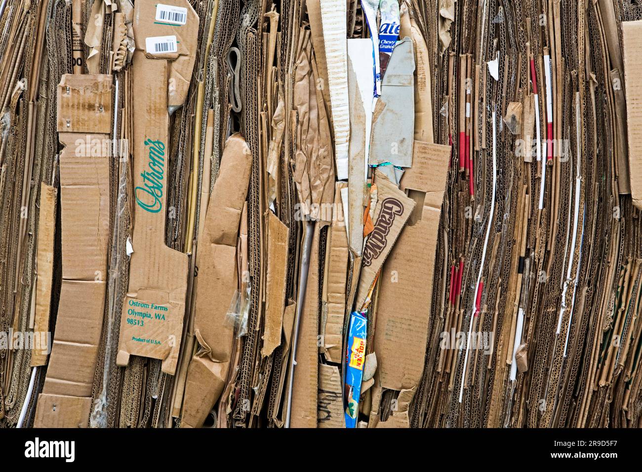 Cardboard to be recycled Stock Photo - Alamy