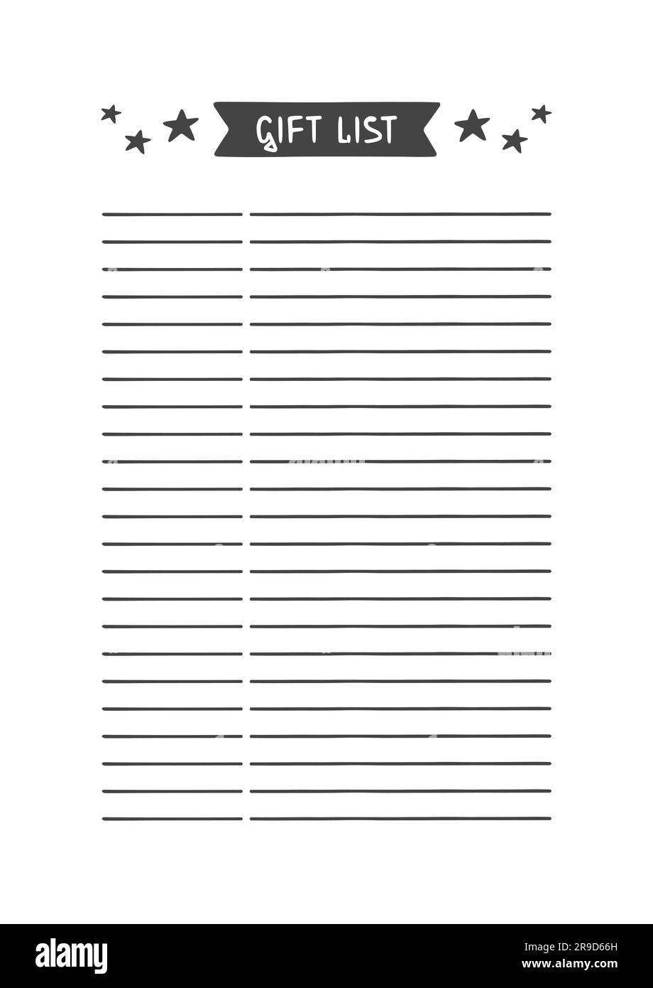 Gift checklist Cut Out Stock Images & Pictures - Alamy