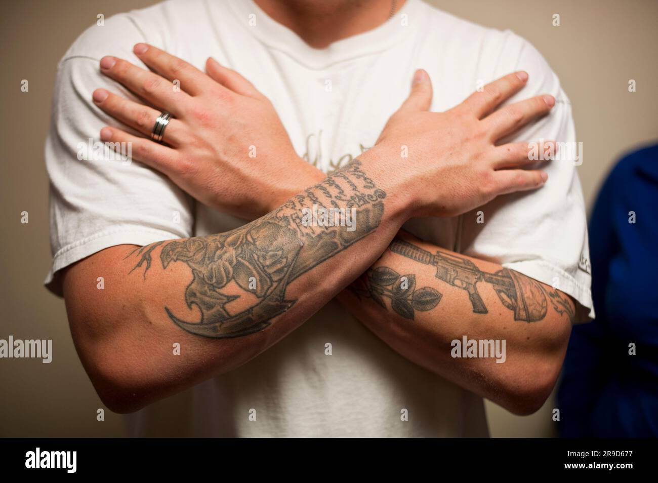 Afghanistan veteran performs physical therapy for his TBI Stock Photo ...
