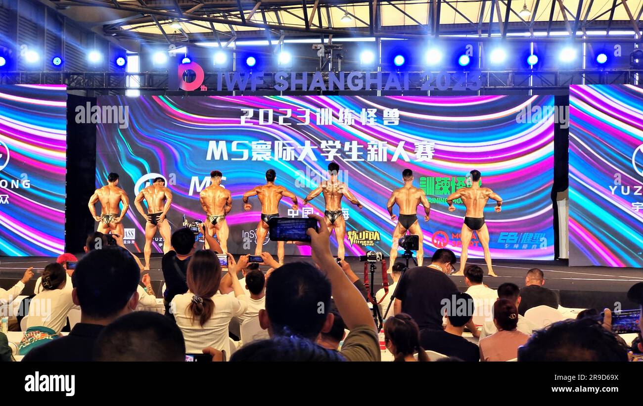 SHANGHAI, CHINA - JUNE 25, 2023 - Models take part in the MS College ...