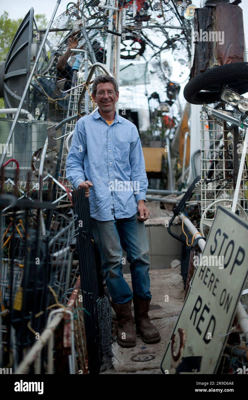 Out and about in Austin, TX: The creator of the Cathedral of Junk yard ...
