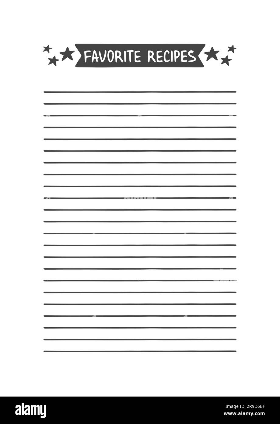 Handwritten recipes Stock Vector Images - Alamy