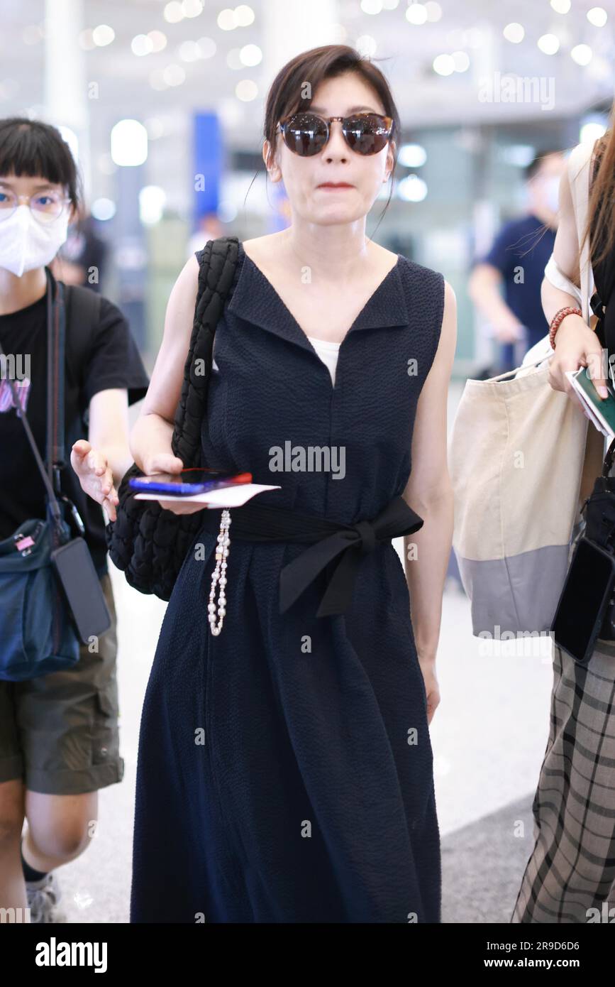 Taiwanese actress and television host Alyssa Chia appears at airport in ...