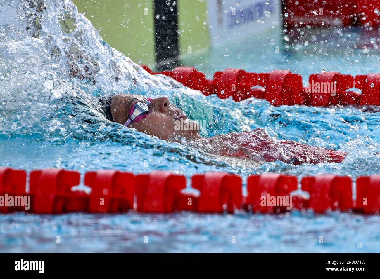 Kylie Masse of Canada competes in the 200m Backstroke Women Final ...