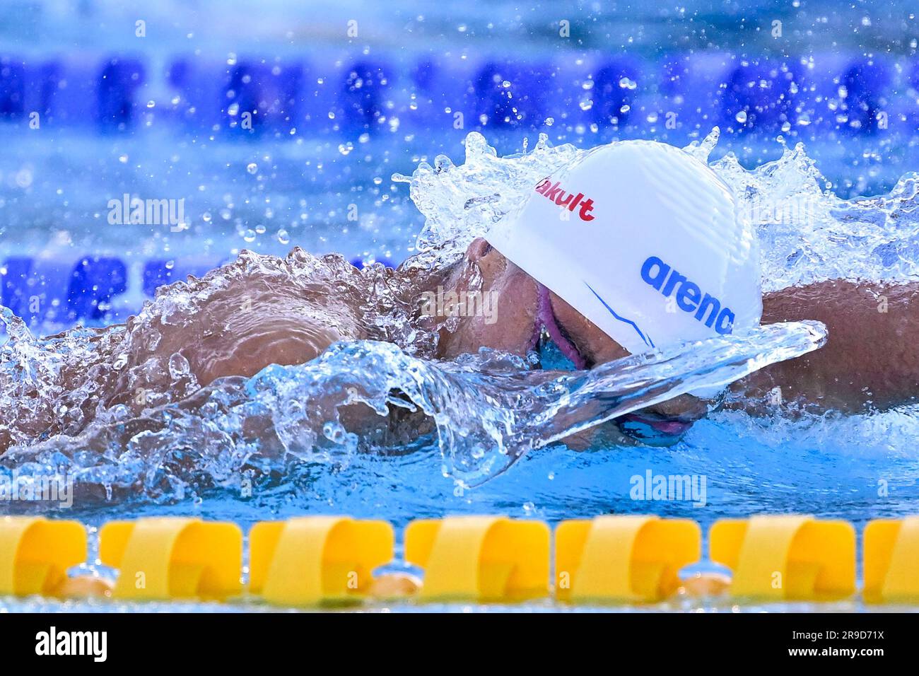 David Popovici of Romania reacts competes in the 200m Freestyle Men ...