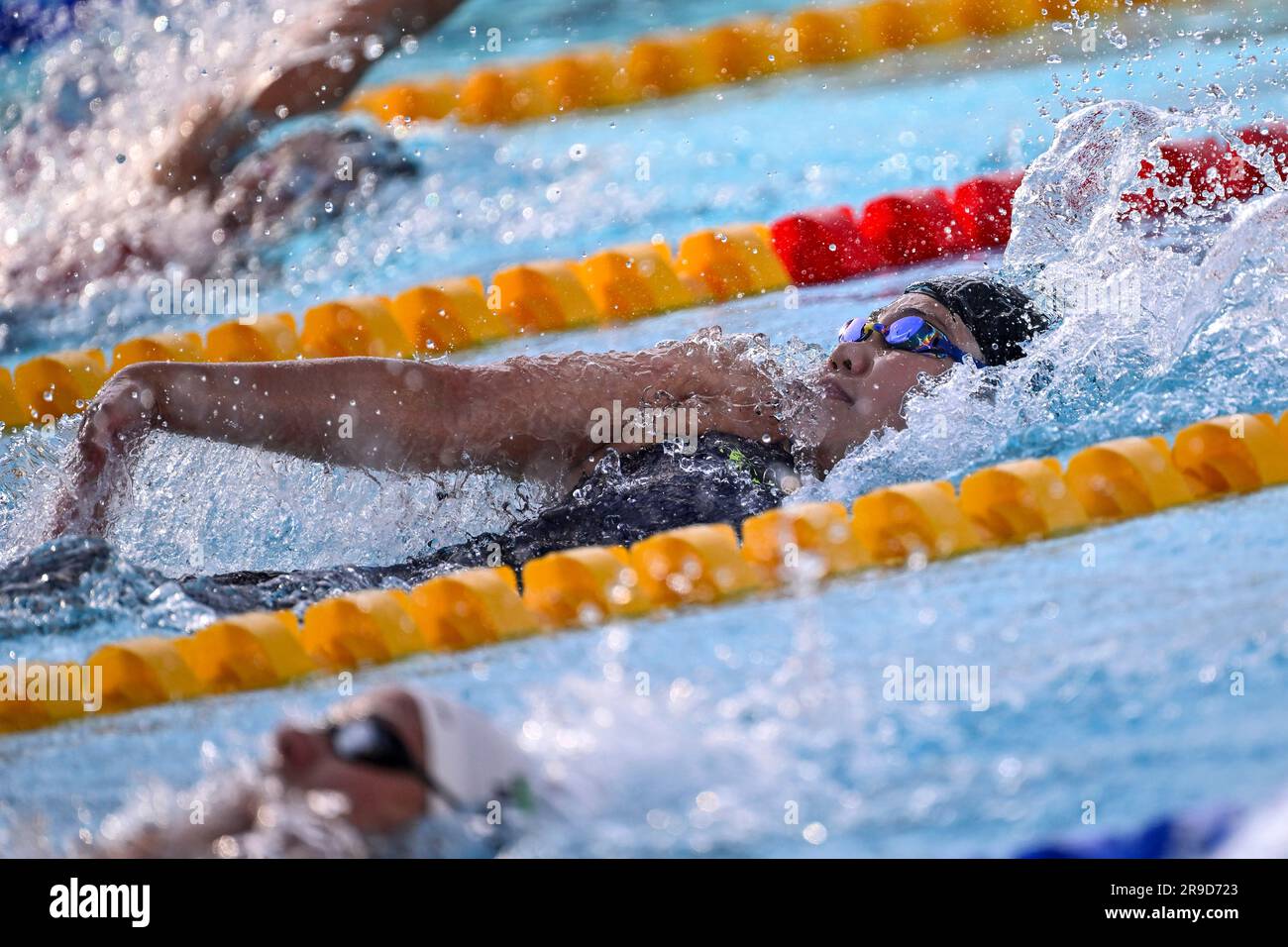 Rio Shirai of Japan competes in the 200m Backstroke Women Final during ...