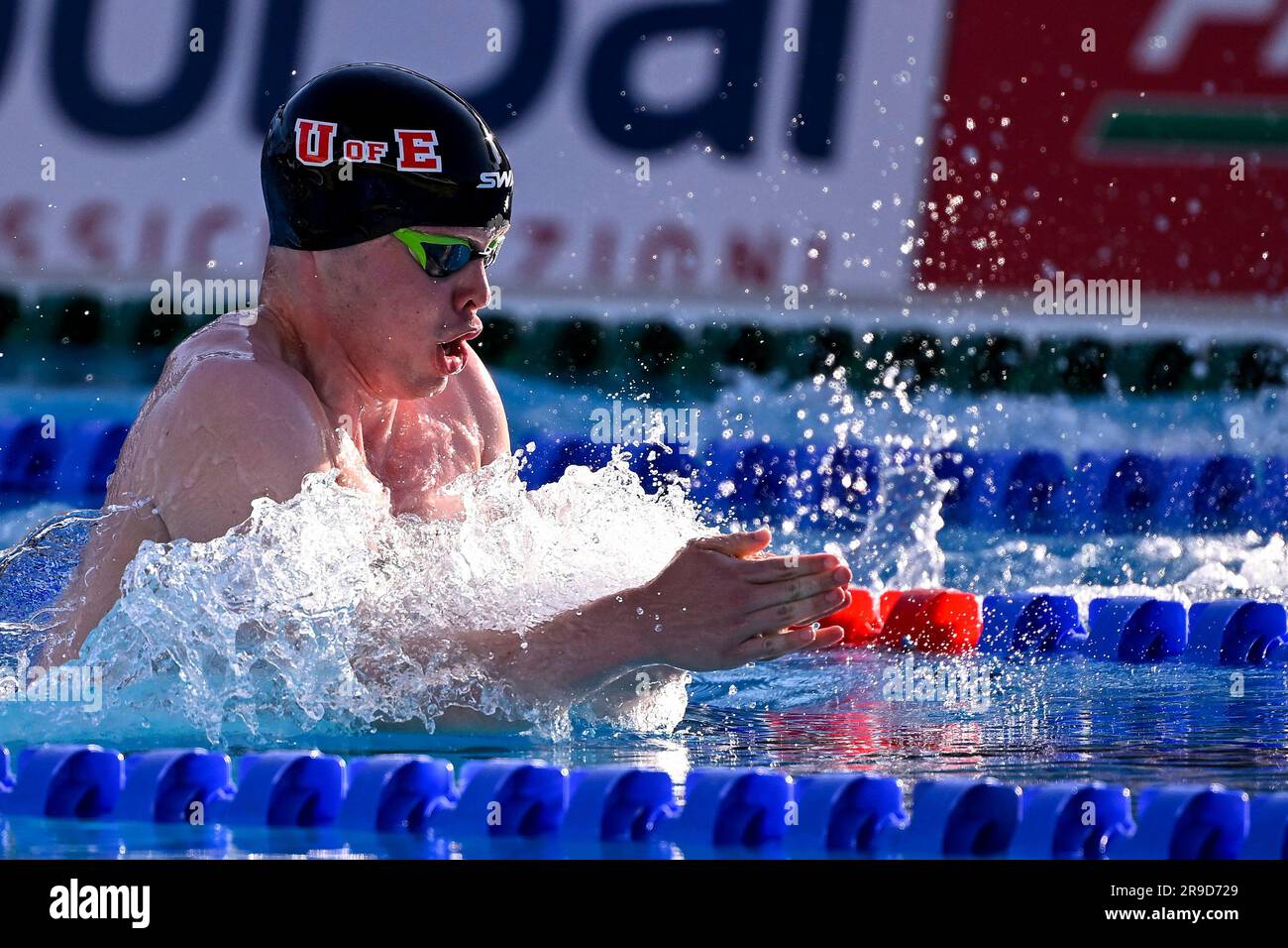 Uiseann Cooke of Ireland competes in the 200m Breaststroke Men B Final ...