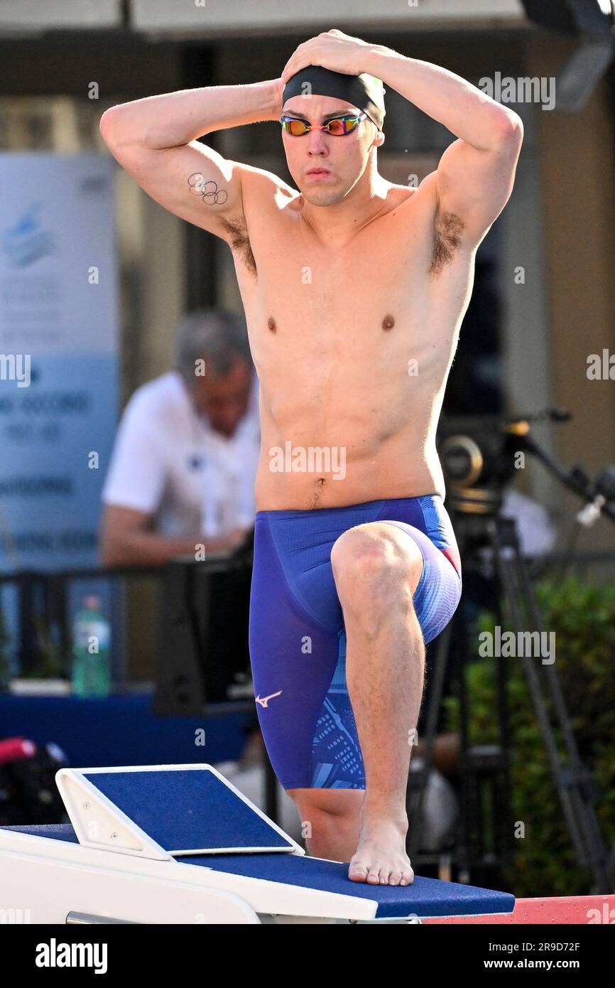 Darragh Greene of Ireland prepares to compete in the 200m Breaststroke ...