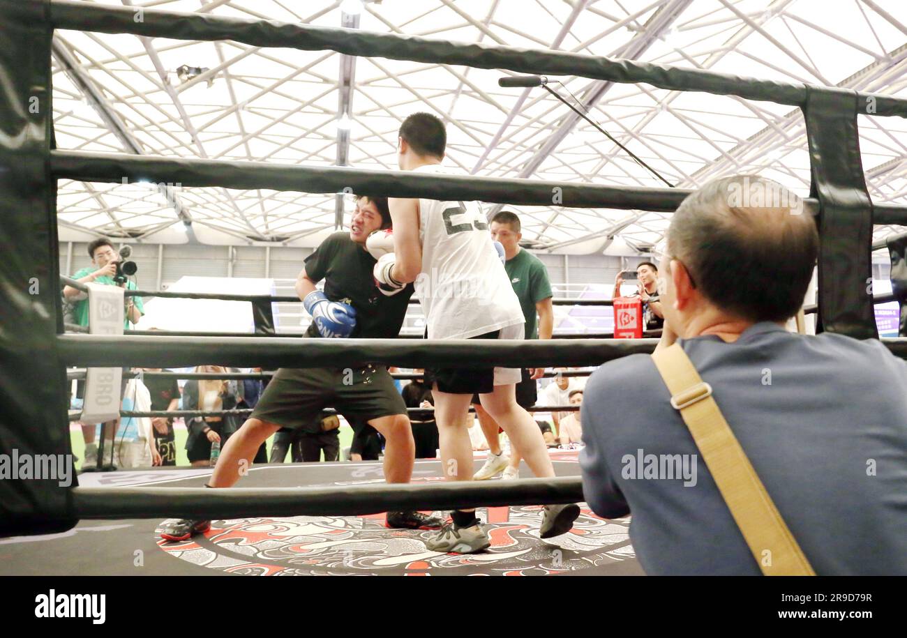 SHANGHAI, CHINA - JUNE 25, 2023 - Sports enthusiasts take part in a ...