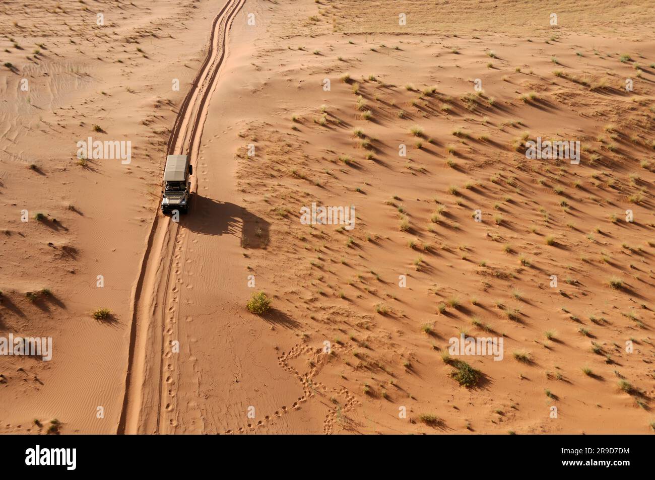 4x4 tour vehicle on San dunes, Serra Cafema Wilderness Safaris at ...