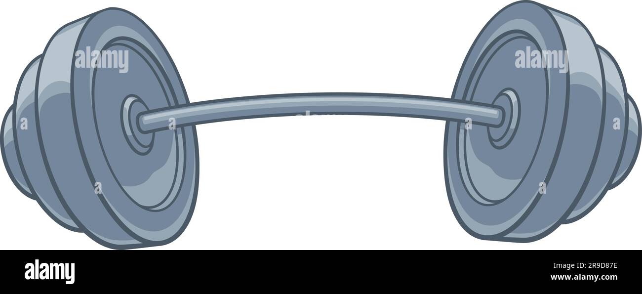 Cartoon Weights Barbell Illustration Stock Vector Image & Art - Alamy