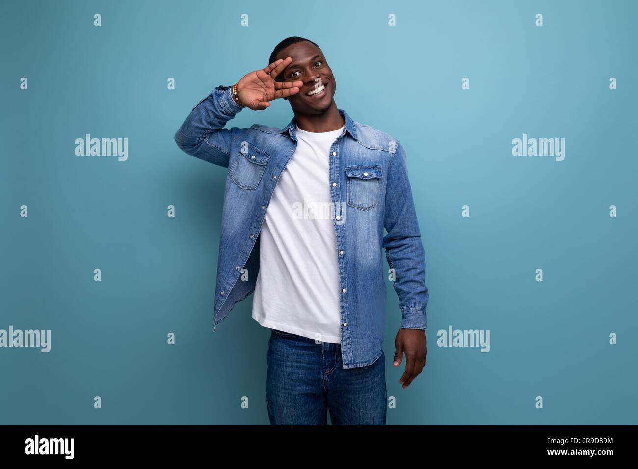 handsome confident young attractive african man dressed casually in ...