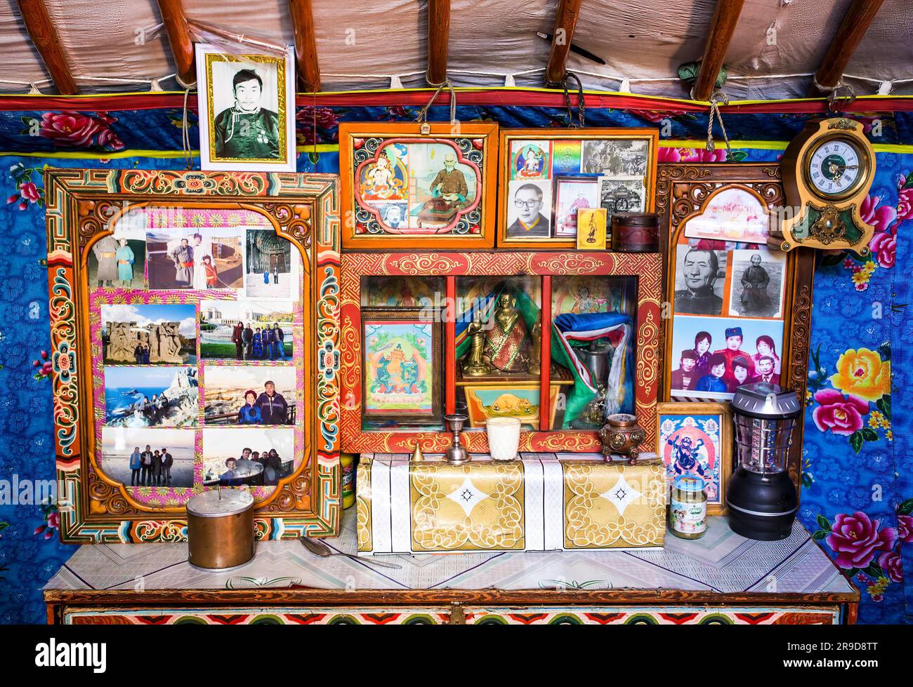 Inside a ger (or yurt Stock Photo - Alamy