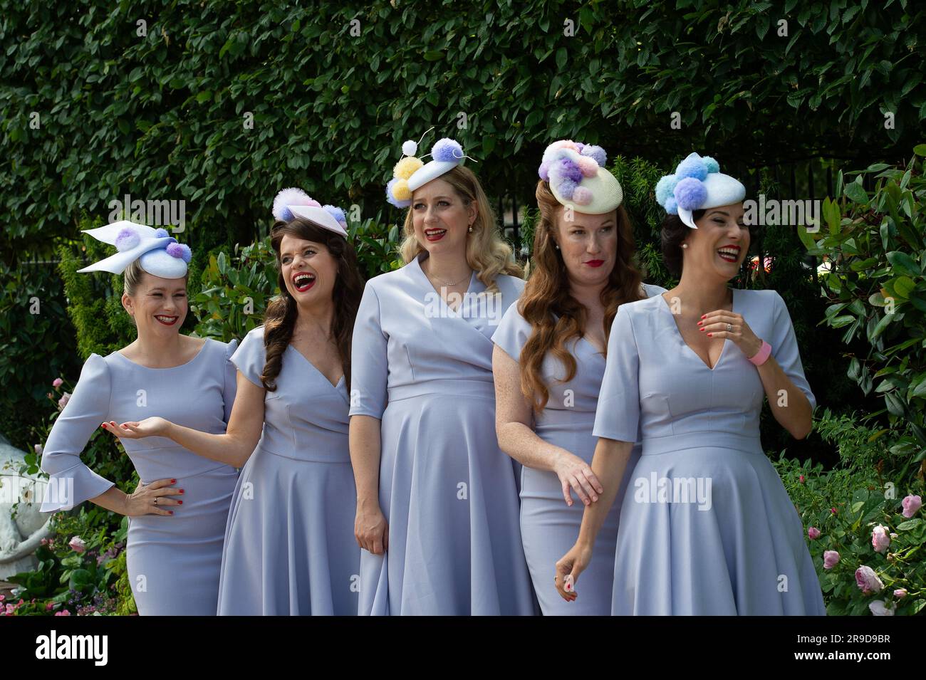Ascot, Berkshire, UK. 21st June, 2023. Retro girlband the Tootsie ...