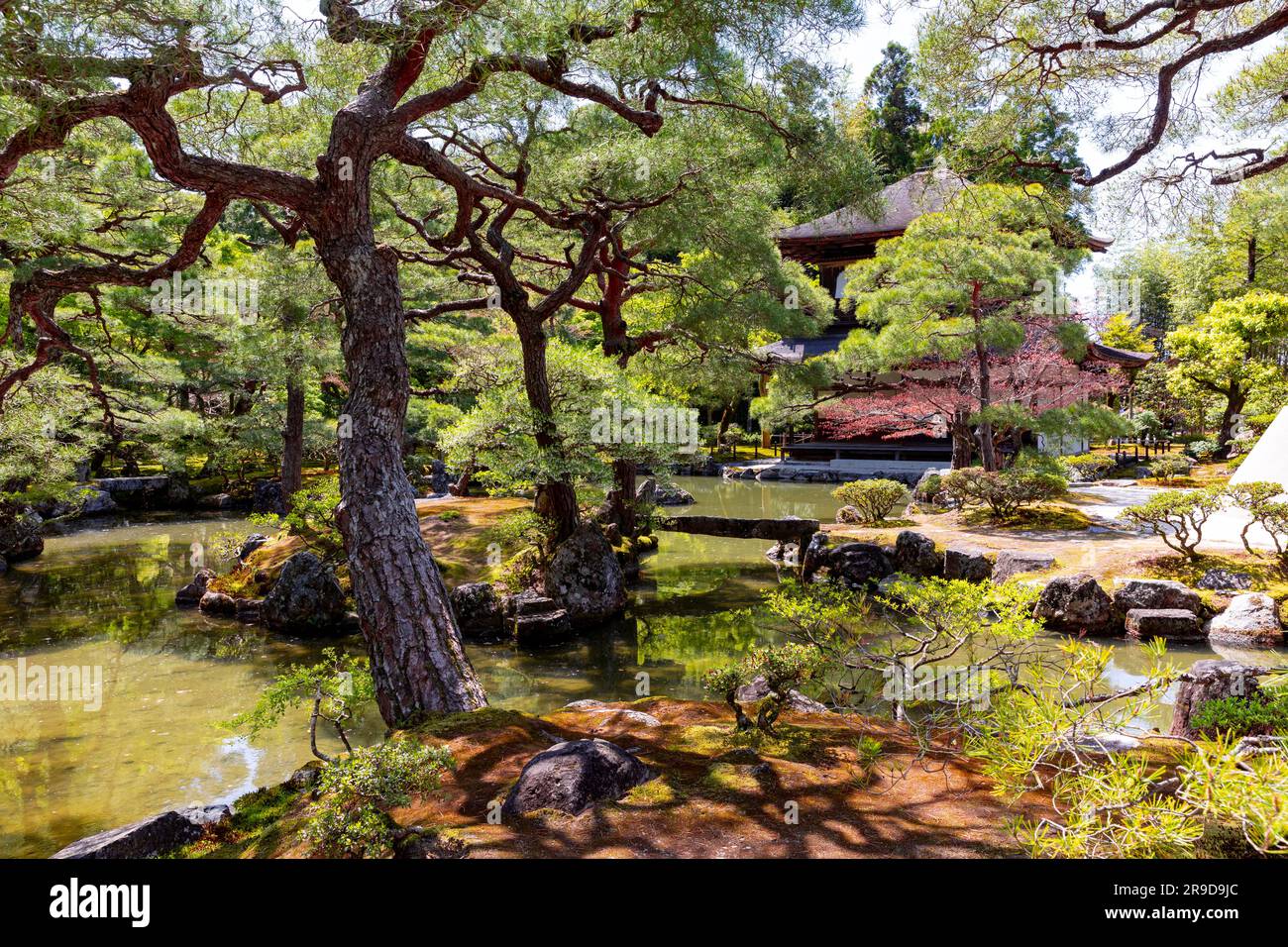 The Silver Pavilion of the temple of Ginkaku-ji or Jisho-ji in Kyoto ...