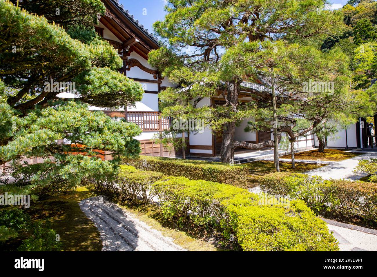The Silver Pavilion of the temple of Ginkaku-ji or Jisho-ji in Kyoto ...
