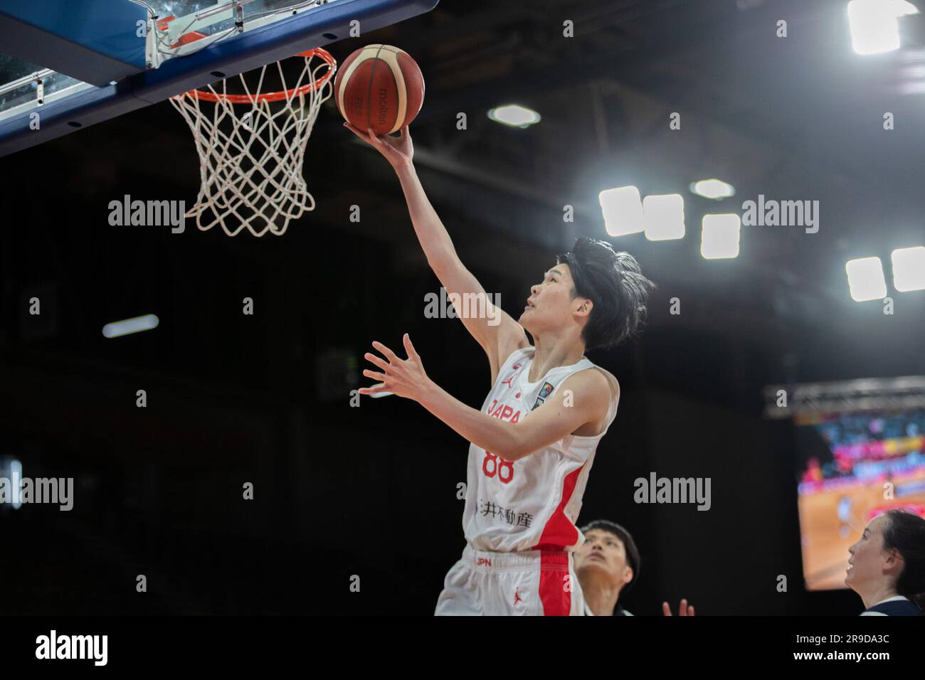 Sydney, Australia. 26th June, 2023. Akaho Himawari of Japan goes for a layup during the group B ...