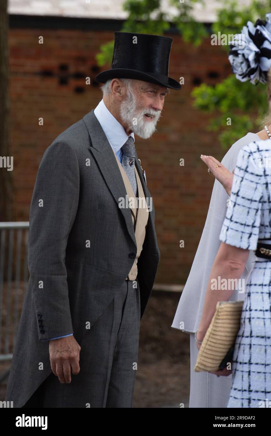 Ascot, Berkshire, UK. 21st June, 2023. Prince Michael of Kent arrives ...