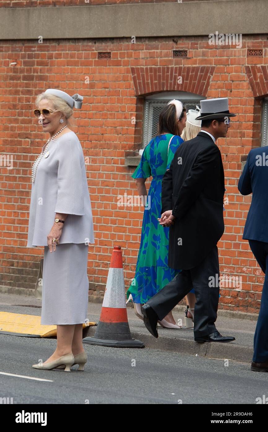 Ascot, Berkshire, UK. 21st June, 2023. Princess Michael of Kent arrives ...