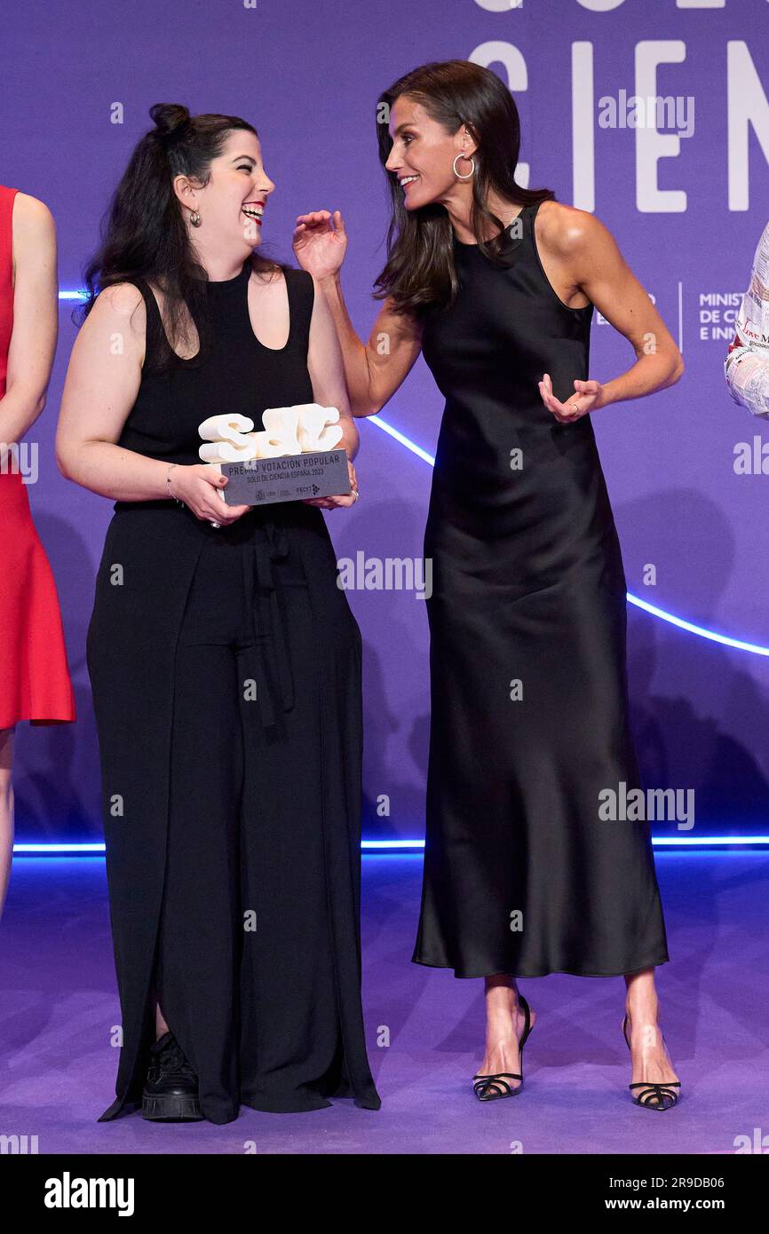 Madrid, Spain. 23rd June, 2023. 23-06-2023 Madrid Queen Letizia and Angela Varela at the ...