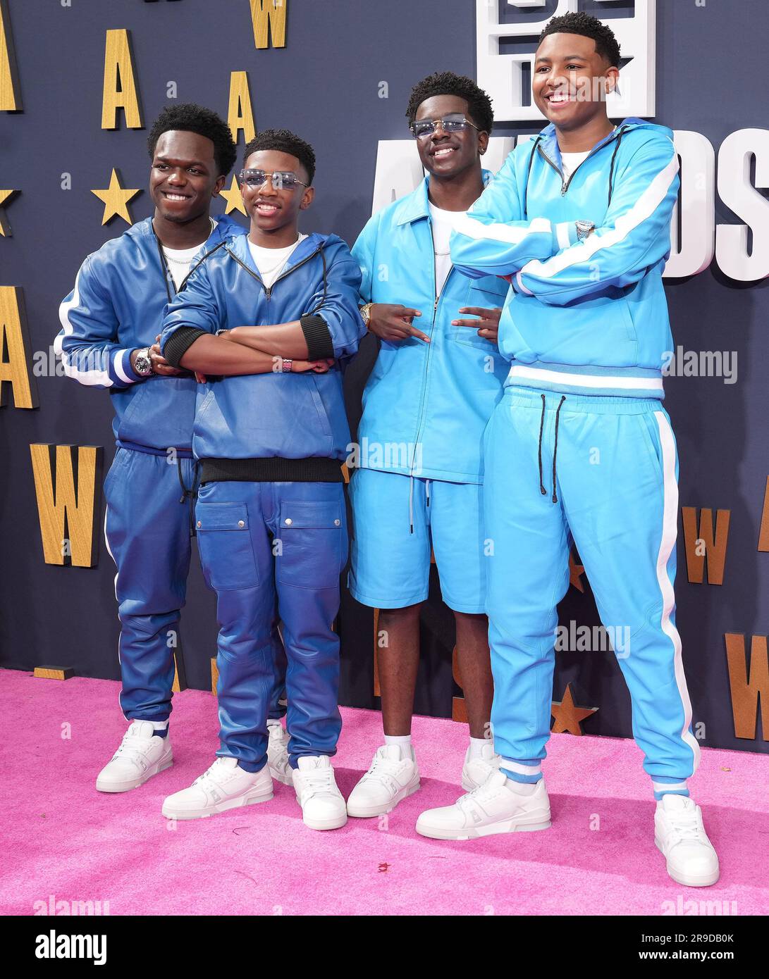 Los Angeles, USA. 25th June, 2023. (L-R) WanMor - Big Boy, Chulo, Tyvas ...