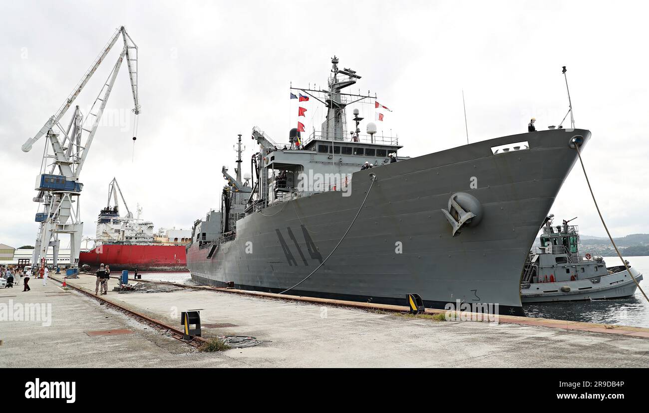 The BAC. "Patiño" on its arrival at the pier nº10 of the Navantia ...
