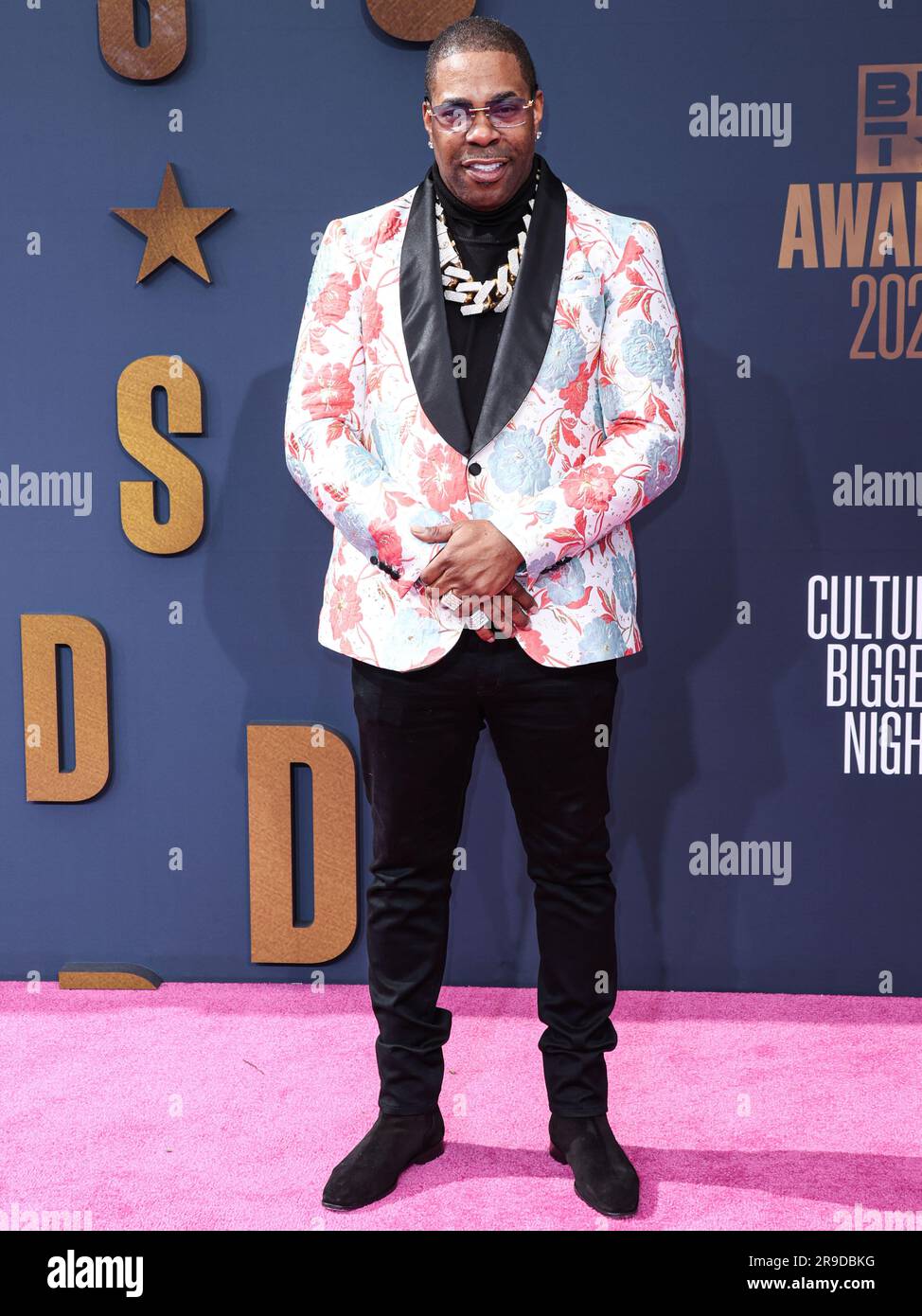 LOS ANGELES, CALIFORNIA, USA - JUNE 25: Busta Rhymes arrives at the BET ...