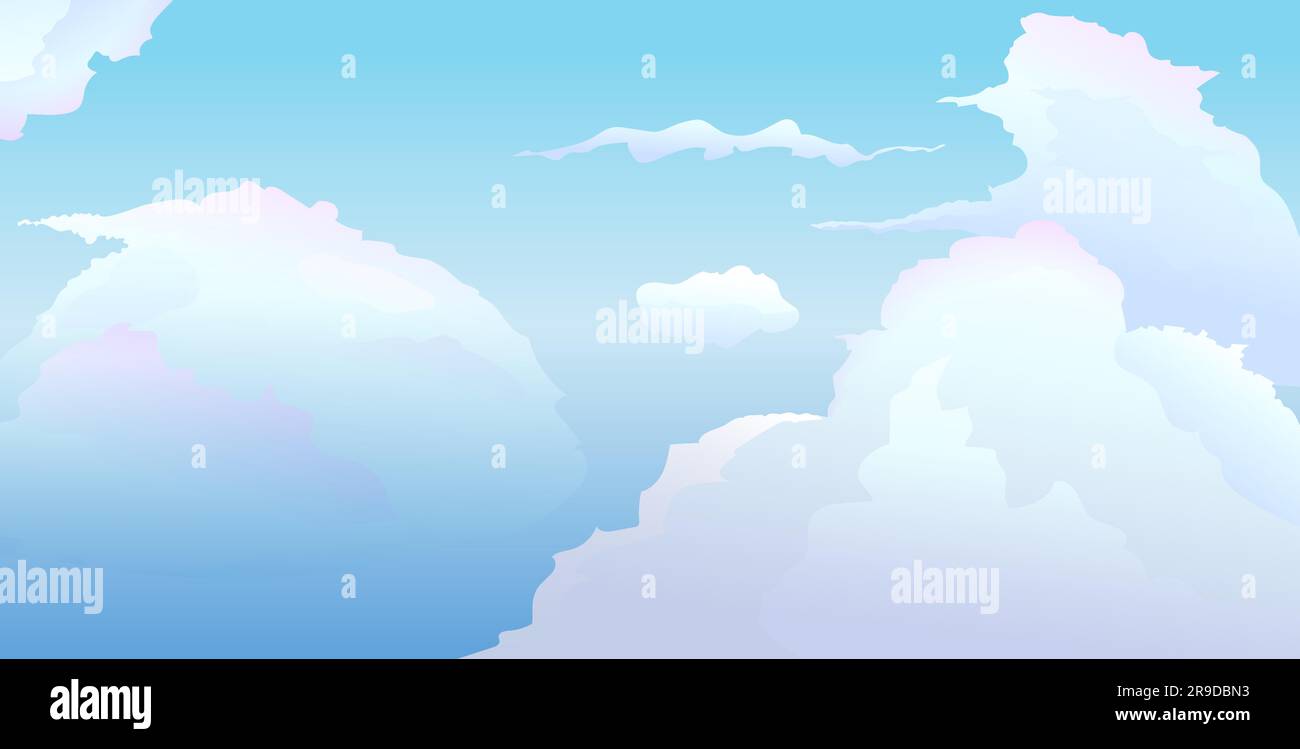 Cloudscape panoramic view Stock Vector Images - Alamy