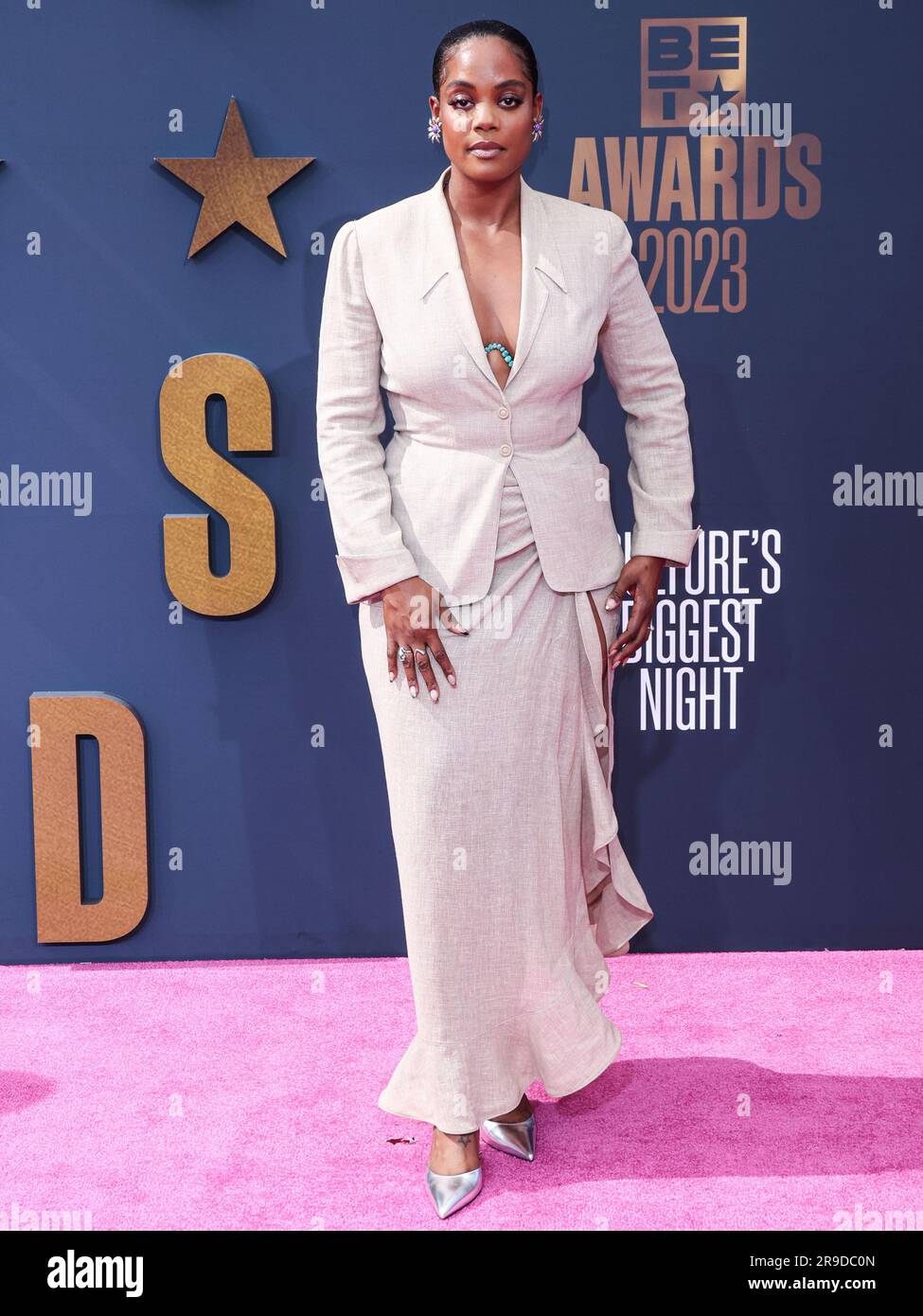 LOS ANGELES, CALIFORNIA, USA - JUNE 25: Novi Brown arrives at the BET ...