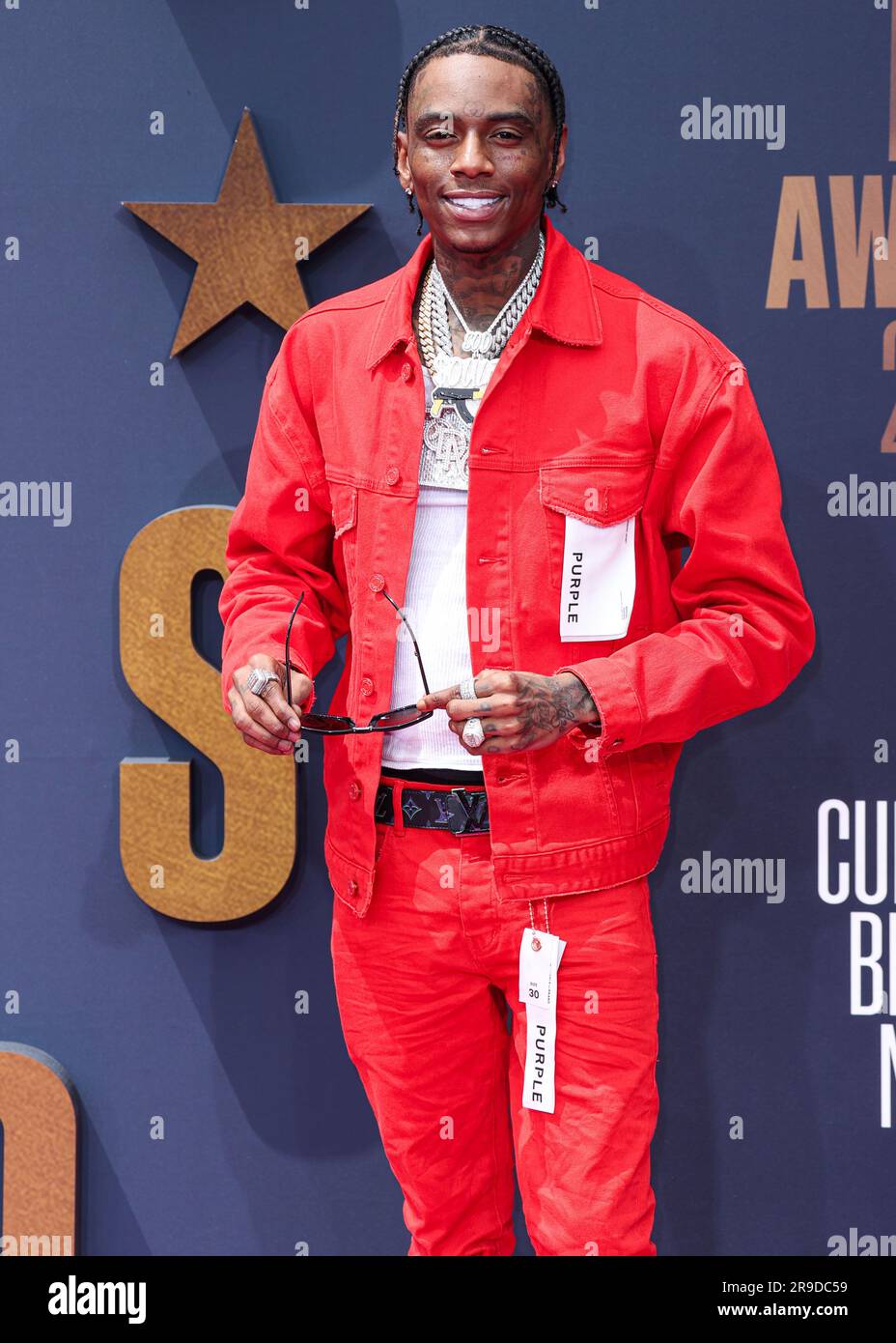 LOS ANGELES, CALIFORNIA, USA - JUNE 25: Soulja Boy arrives at the BET ...