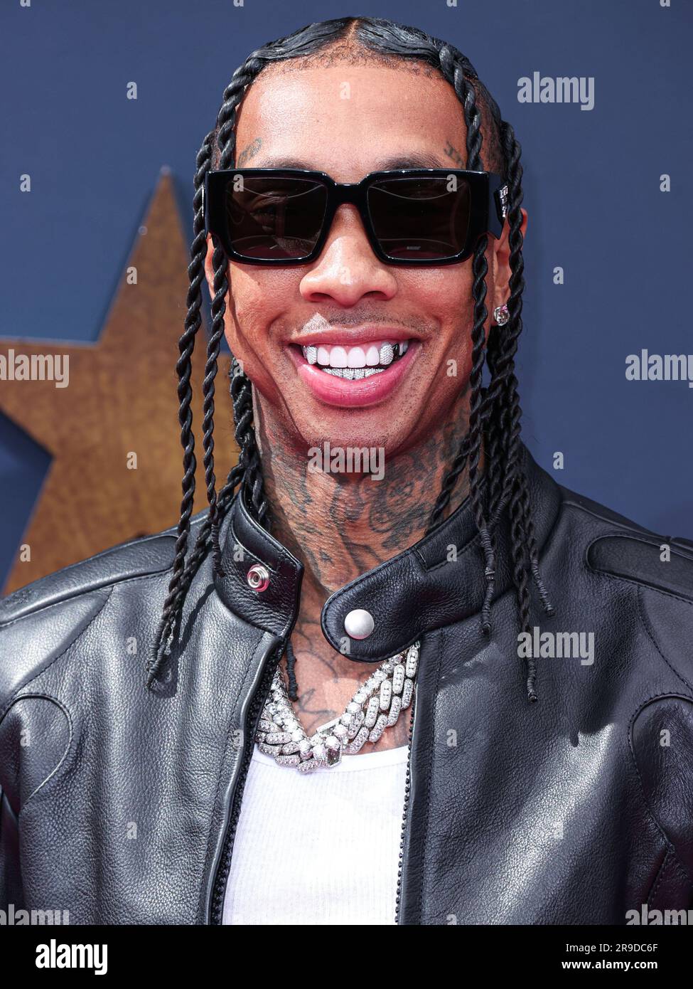 LOS ANGELES, CALIFORNIA, USA - JUNE 25: Tyga arrives at the BET Awards ...