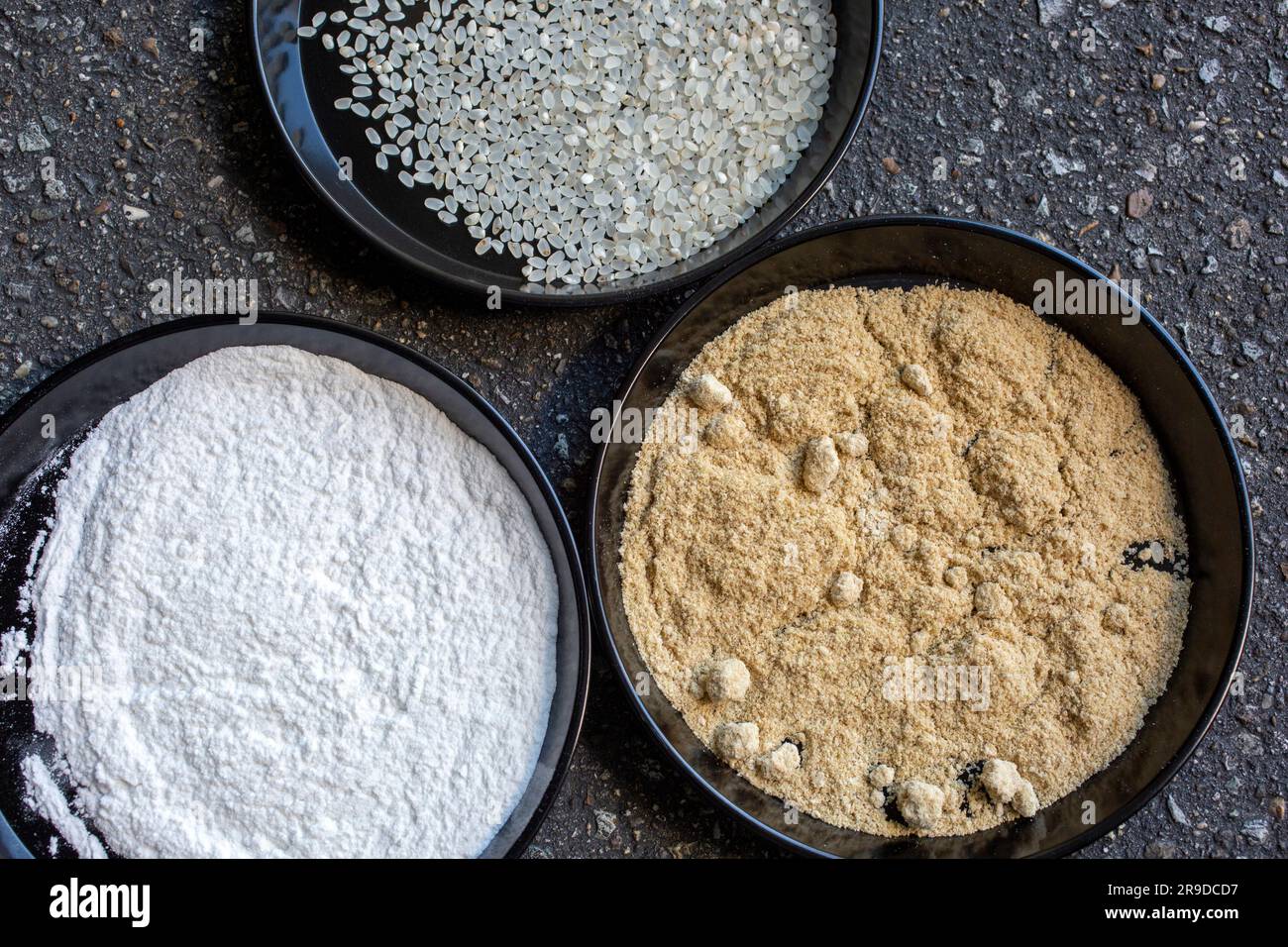 Japan/Hyogo prefecture/Producing Japanese sake/ The polishing process ...