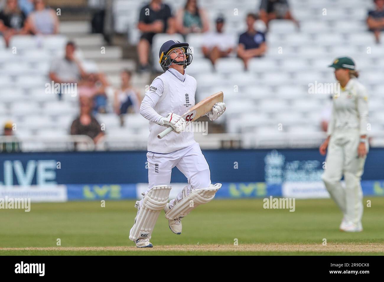 Danielle Wyatt of England reacts during the Metro Bank Women's Ashes ...