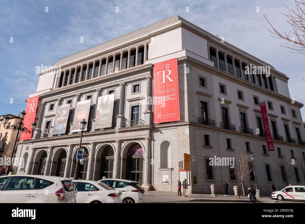 Madrid, Spain - FEB 16, 2022: Teatro Real, Royal Theater is an opera ...