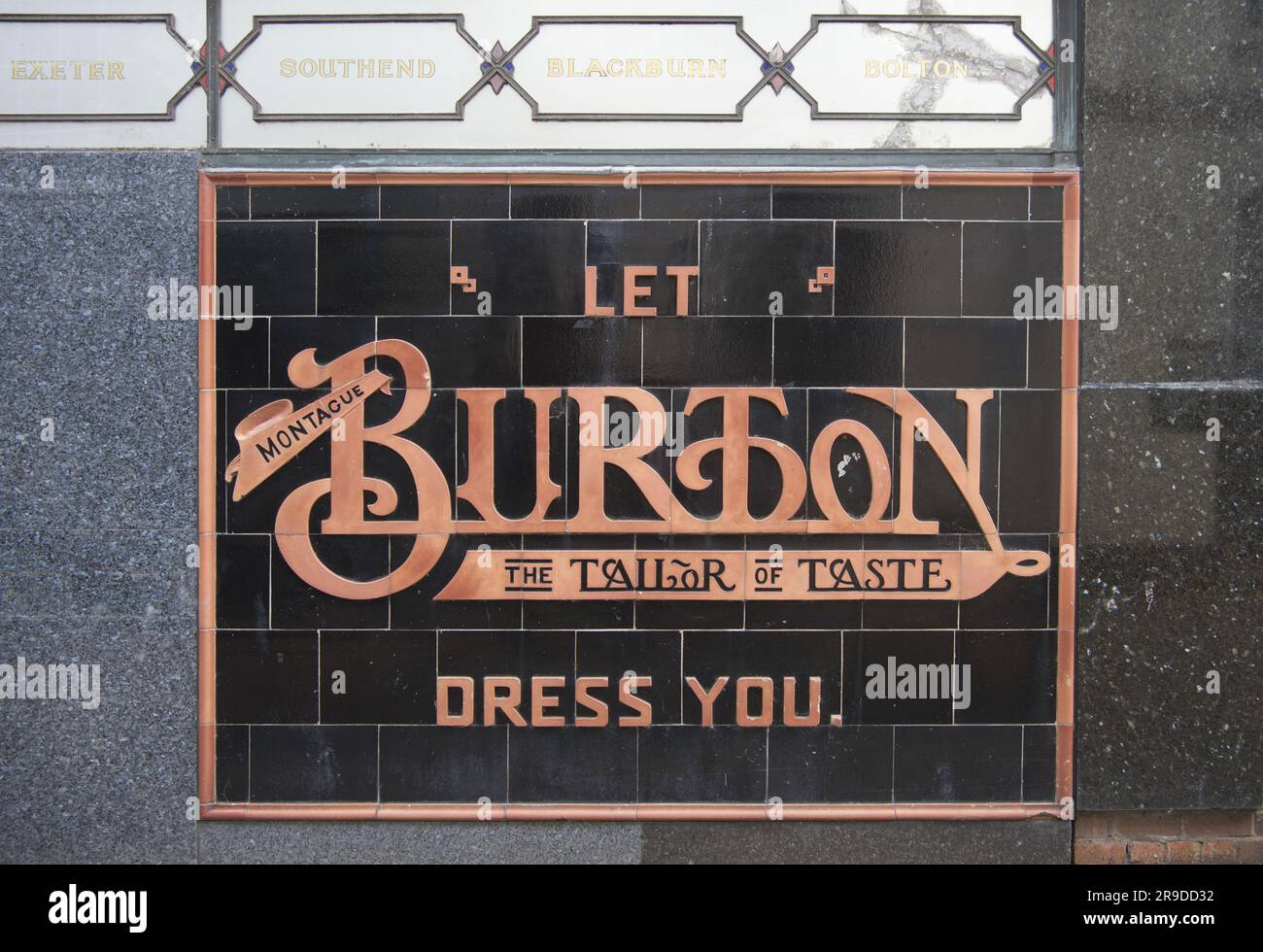 Old Burtons the Tailer sign Stock Photo - Alamy