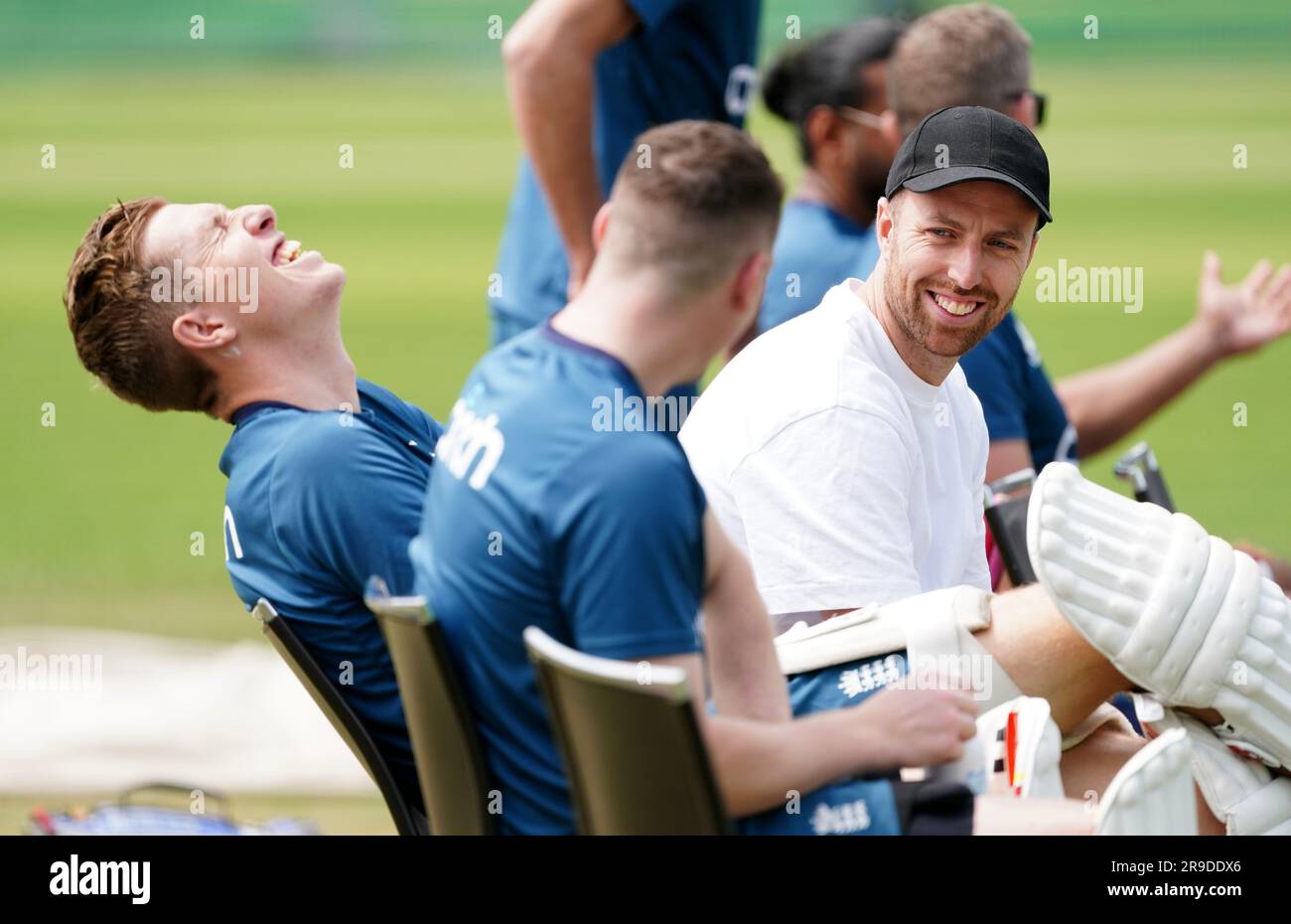 England's Zak Crawley and Jack Leach during a nets session at Lord's ...