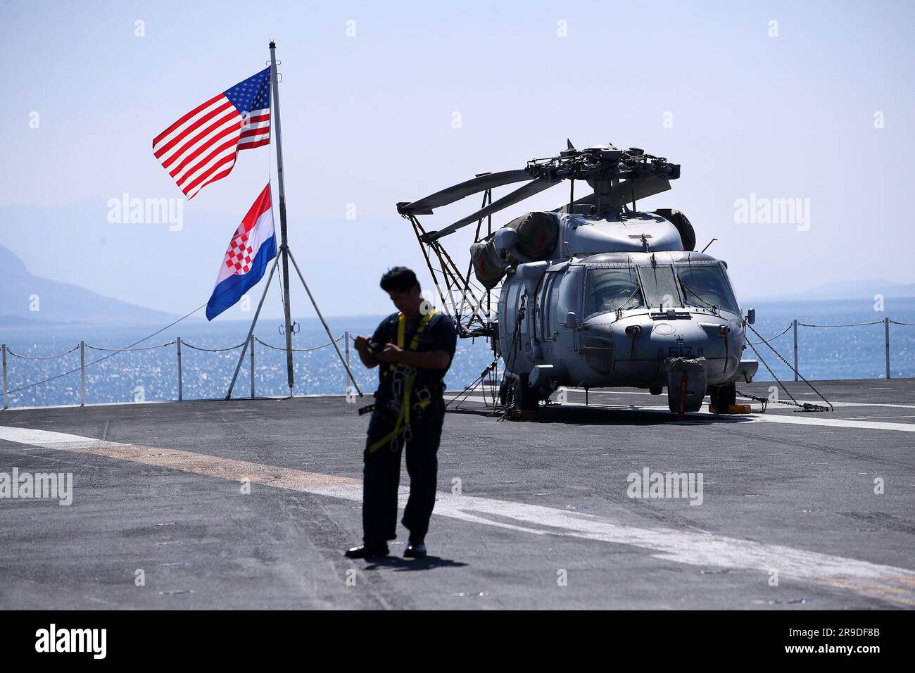 Split, Croatia. June 26, 2023. The pride of the American Navy, the most ...