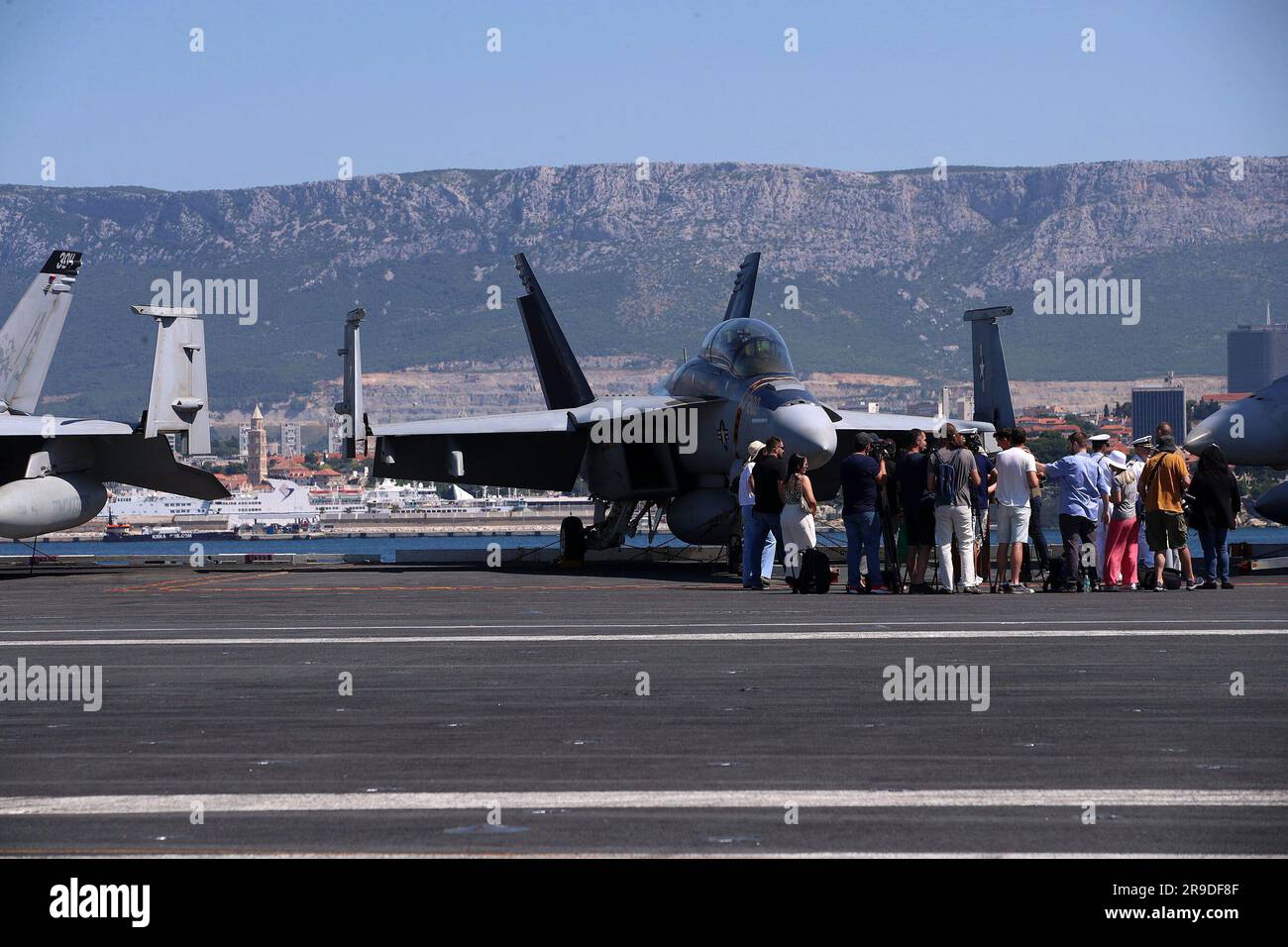 Split, Croatia. June 26, 2023. The pride of the American Navy, the most ...