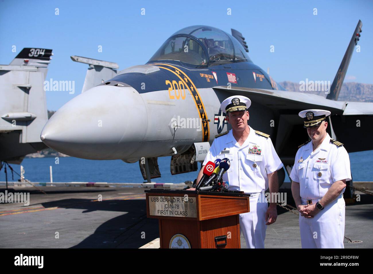 Split, Croatia. June 26, 2023. The pride of the American Navy, the most ...