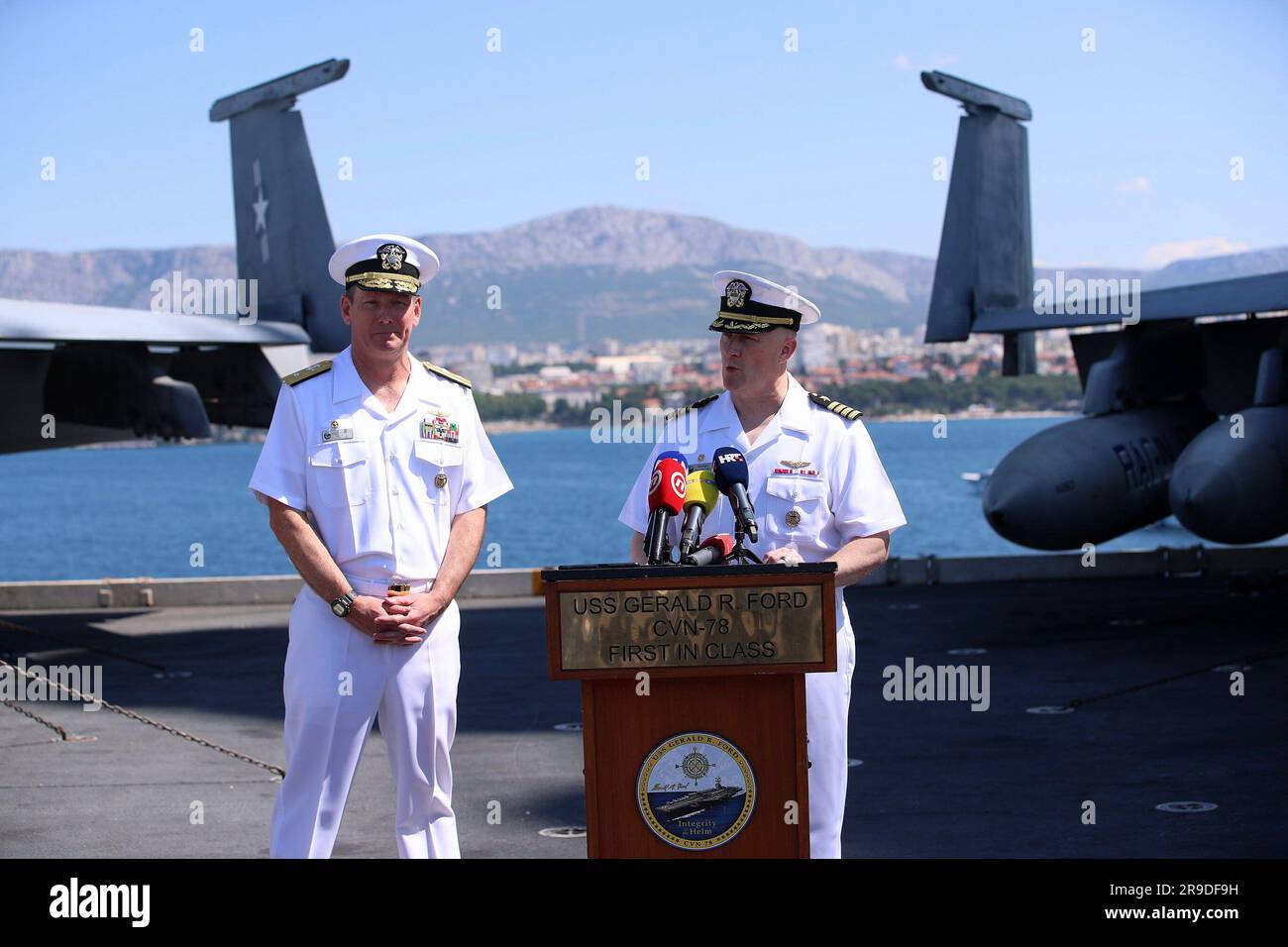 Split, Croatia. June 26, 2023. The pride of the American Navy, the most ...
