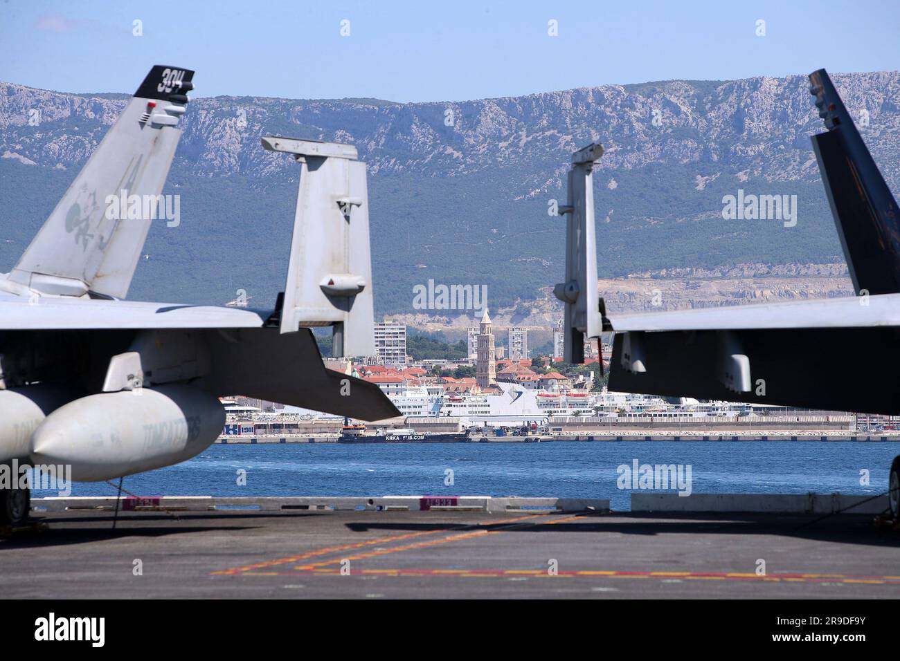 Split, Croatia. June 26, 2023. The pride of the American Navy, the most ...