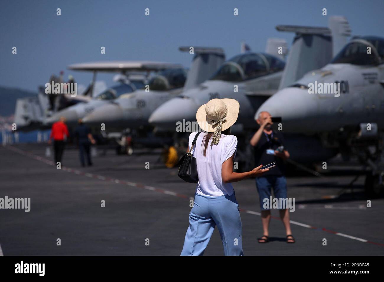 Split, Croatia. June 26, 2023. The pride of the American Navy, the most ...