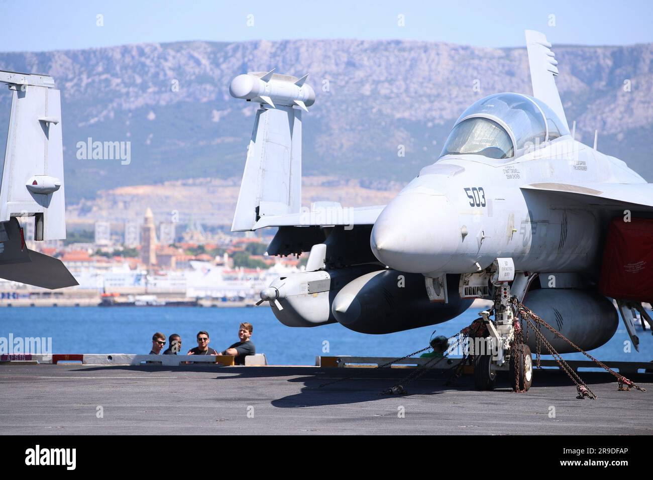 Split, Croatia. June 26, 2023. The pride of the American Navy, the most ...